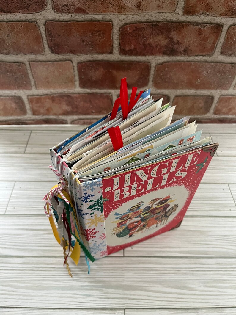 Jingle Bells Little Golden Junk Journal, Altered Little Golden Book ...