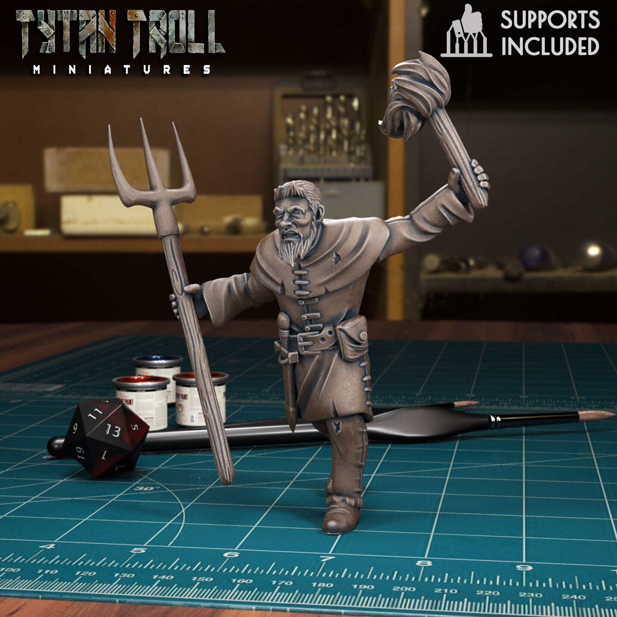 Dndcos - Angry Mob Set of 16 Human NPCS Miniature by Tytantroll for ...