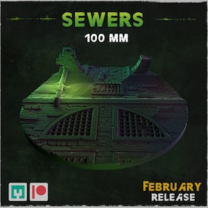 BASES - SEWER Themed Urban City Bases for Wargames and Tabletop Twelve ...