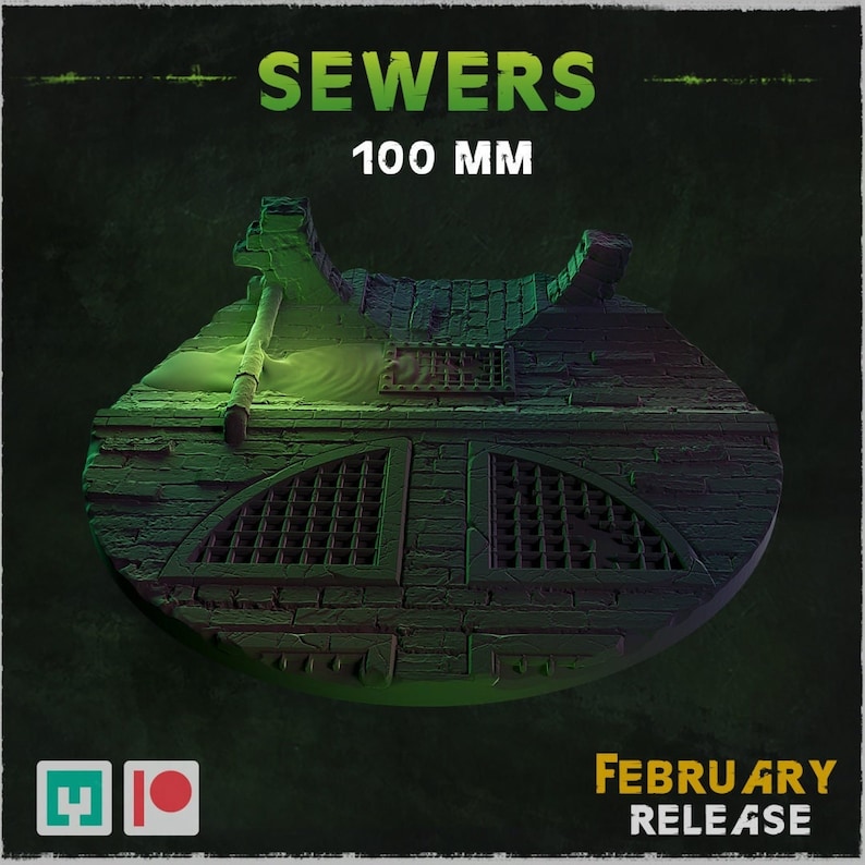 Sewer Resin Miniature Bases – Urban Wargame Terrain - Etsy