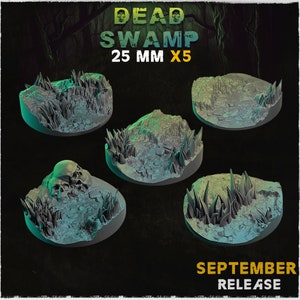 BASES - Dead Swamp - Fetid Marshland Bases for Wargames and Tabletop ...
