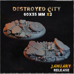 BASES - Destroyed CITY Themed Bases for Wargames and Tabletop ...