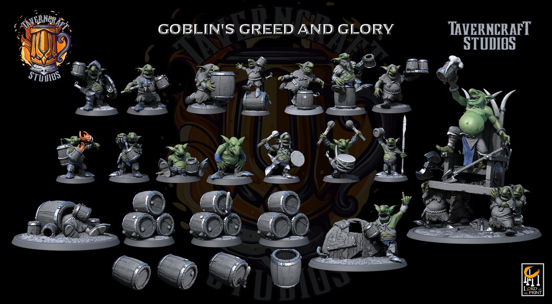 Goblin Party Miniatures Bundle - Dungeons and Dragons, Pathfinder ...