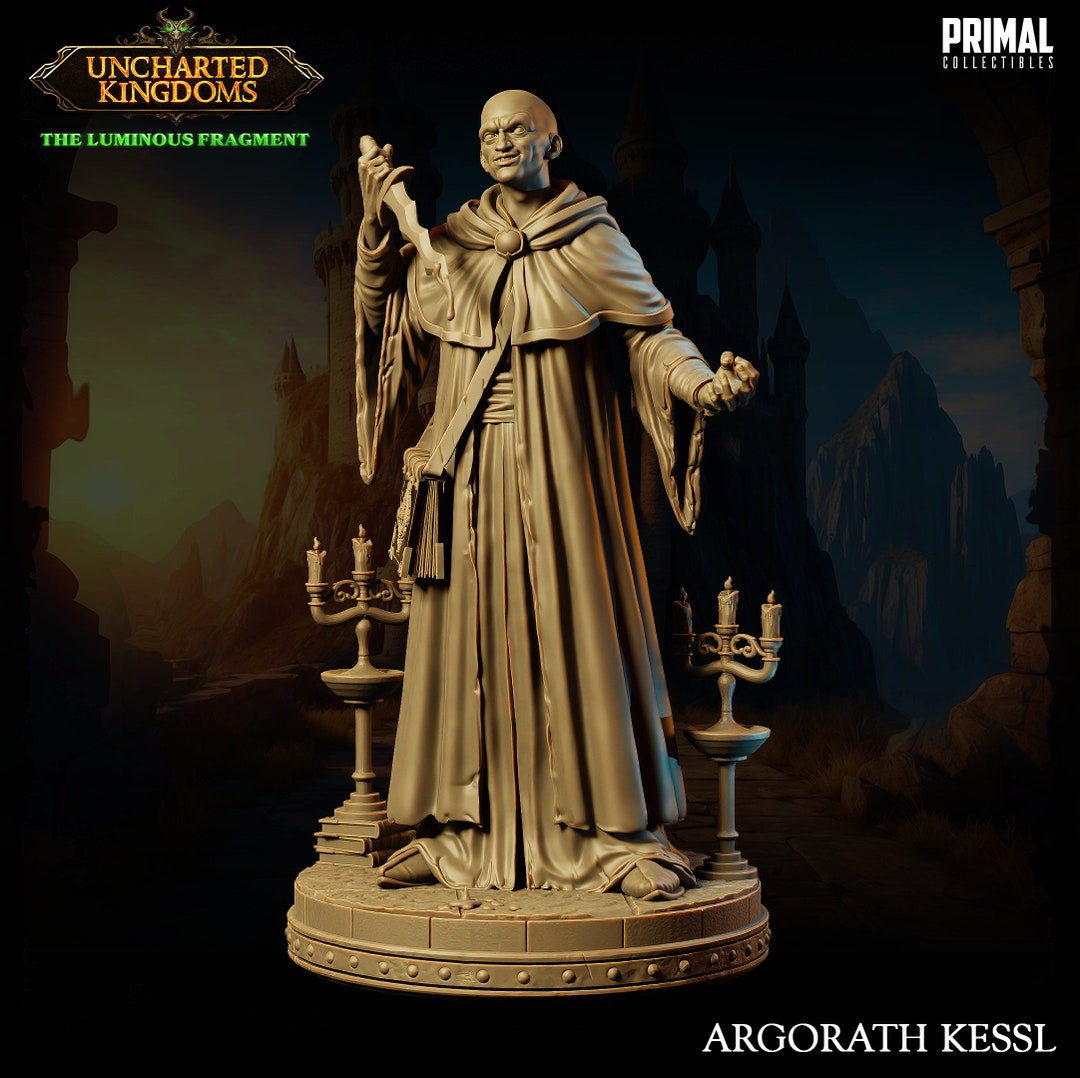 DNDUK - Akar Kessell - Argorath Kessl - Male Dark Wizard Miniature - Etsy