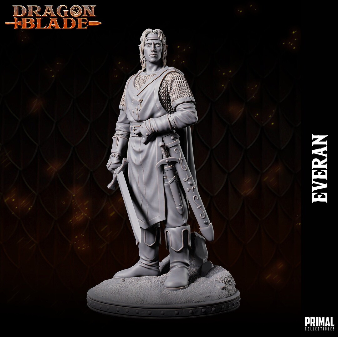 Everan – Half-elf Miniature, Primalcollectibles Dnd RPG - Etsy