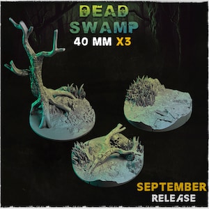Dead Swamp Miniature Bases – Resin Wargaming Terrain - Etsy