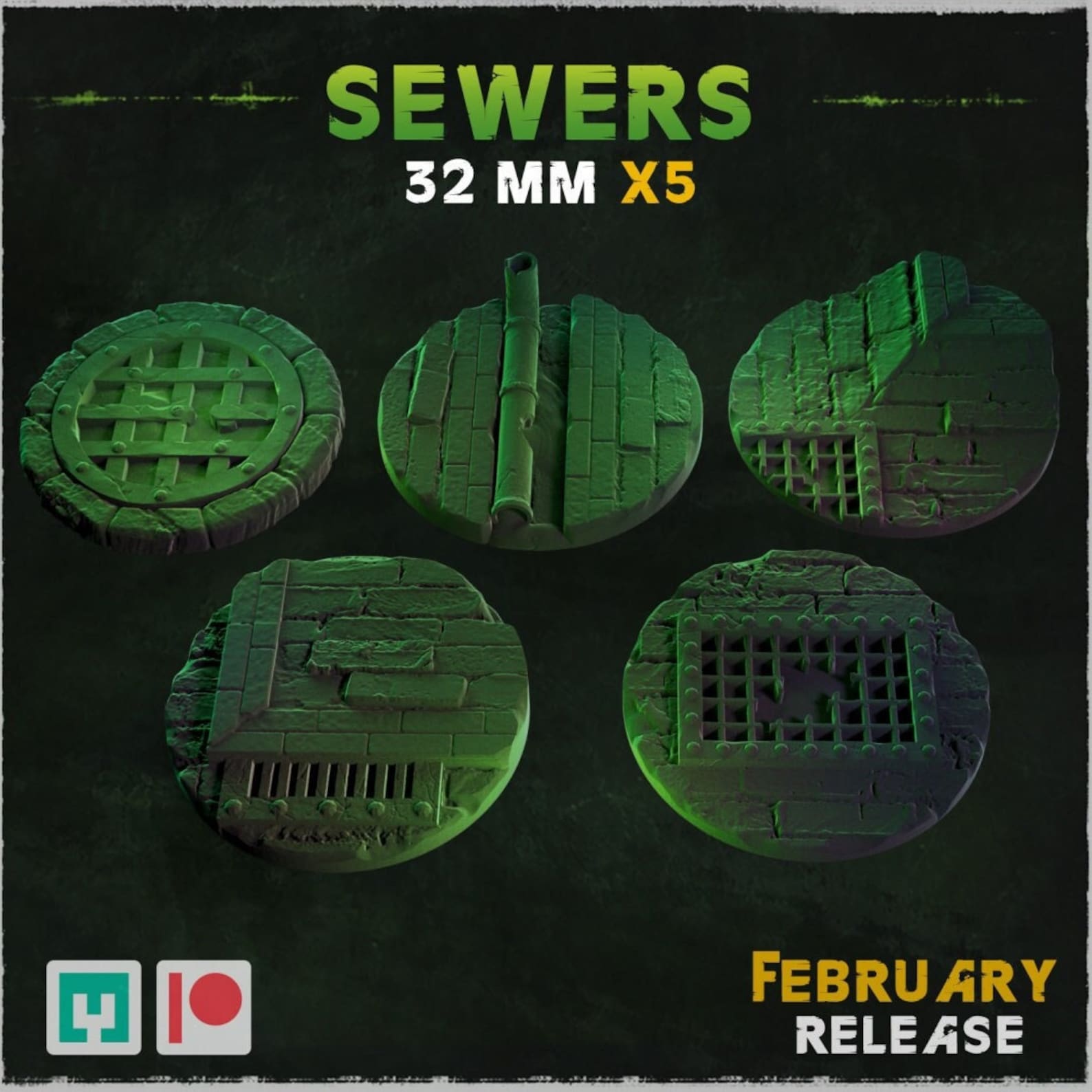 Sewer Resin Miniature Bases – Urban Wargame Terrain - Etsy
