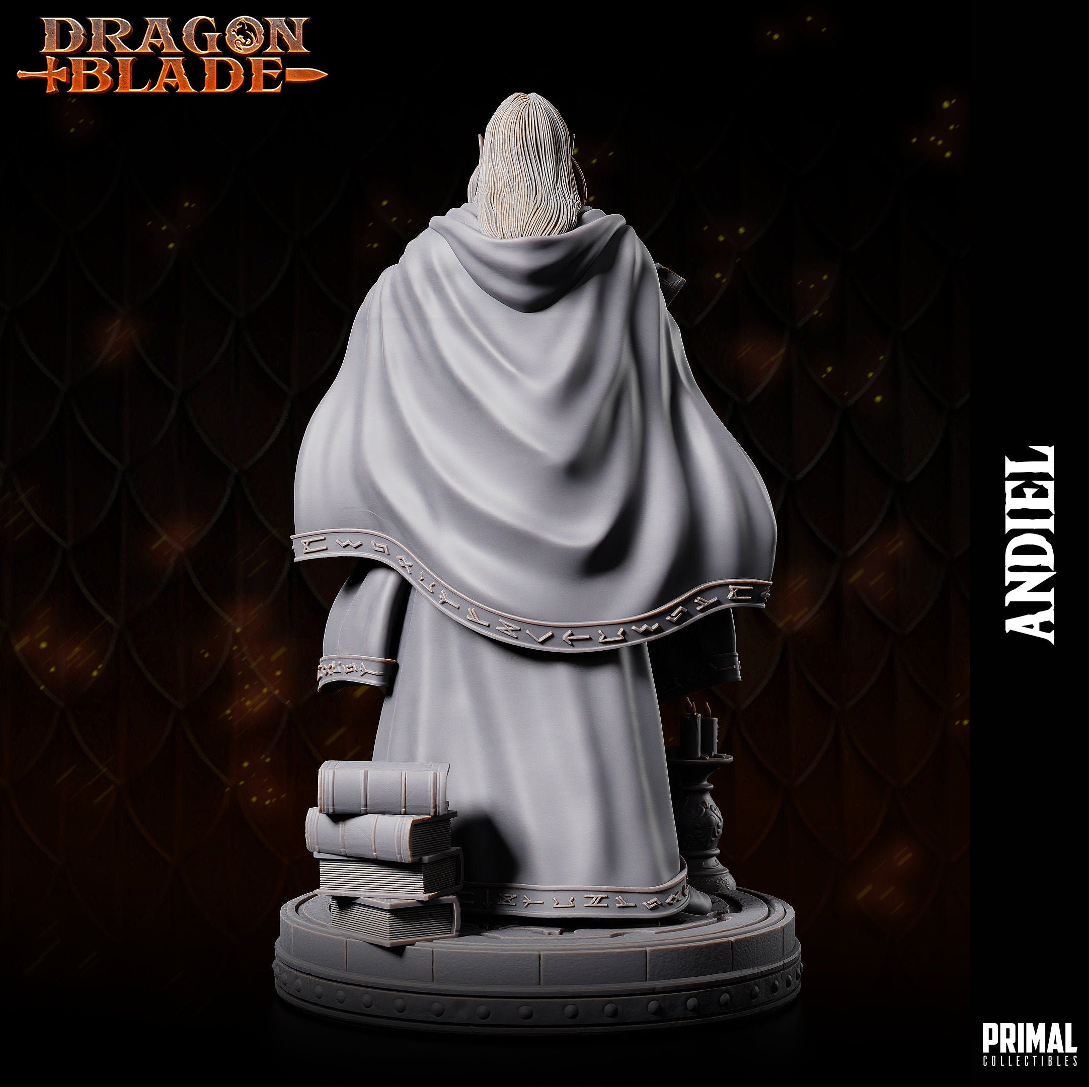 DNDDGL Andiel Dalamar the Dark Male Dark Elf Wizard - Etsy España