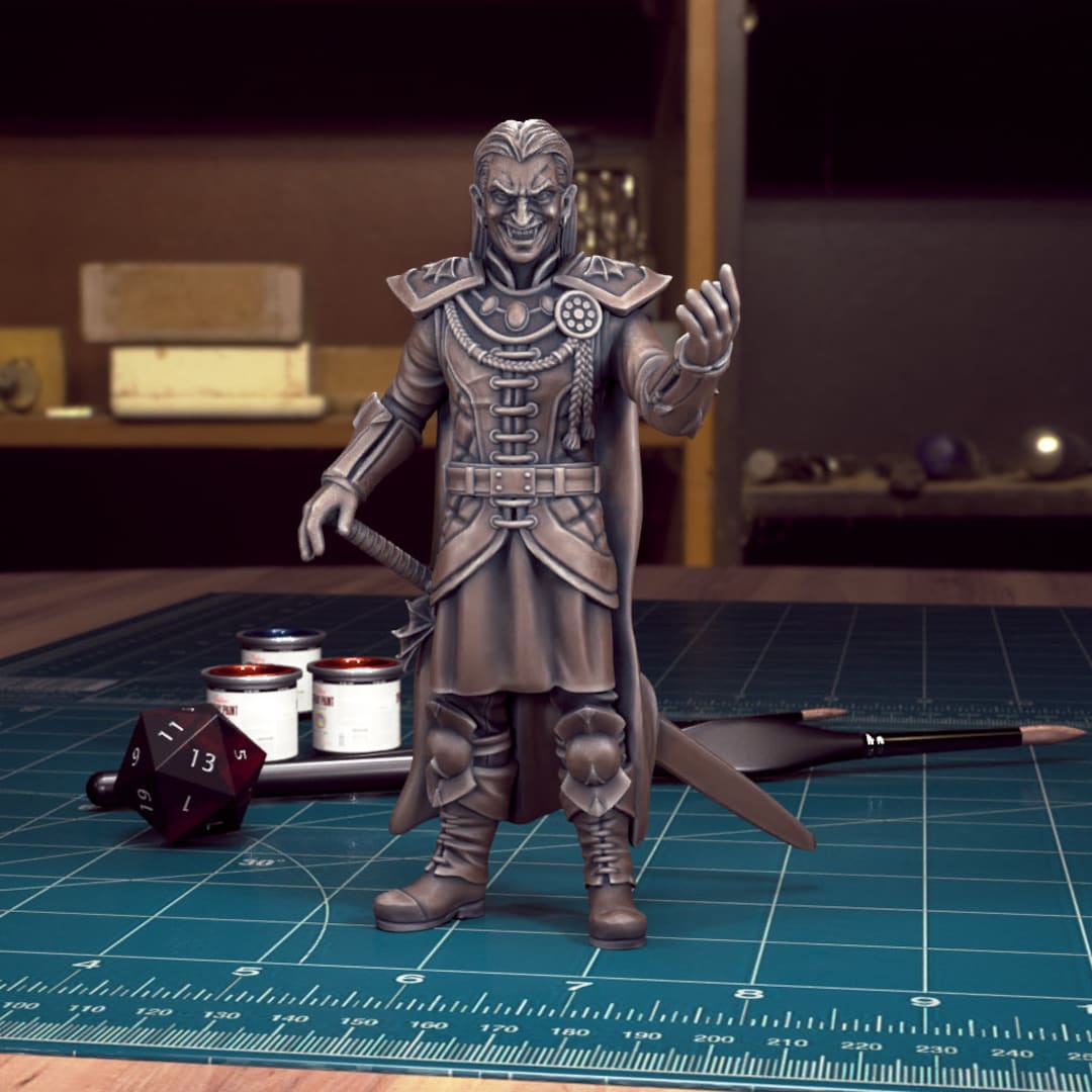 Strahd Von Zarovich Miniature – Dark Lord of Barovia, Dnd Cos 32mm ...