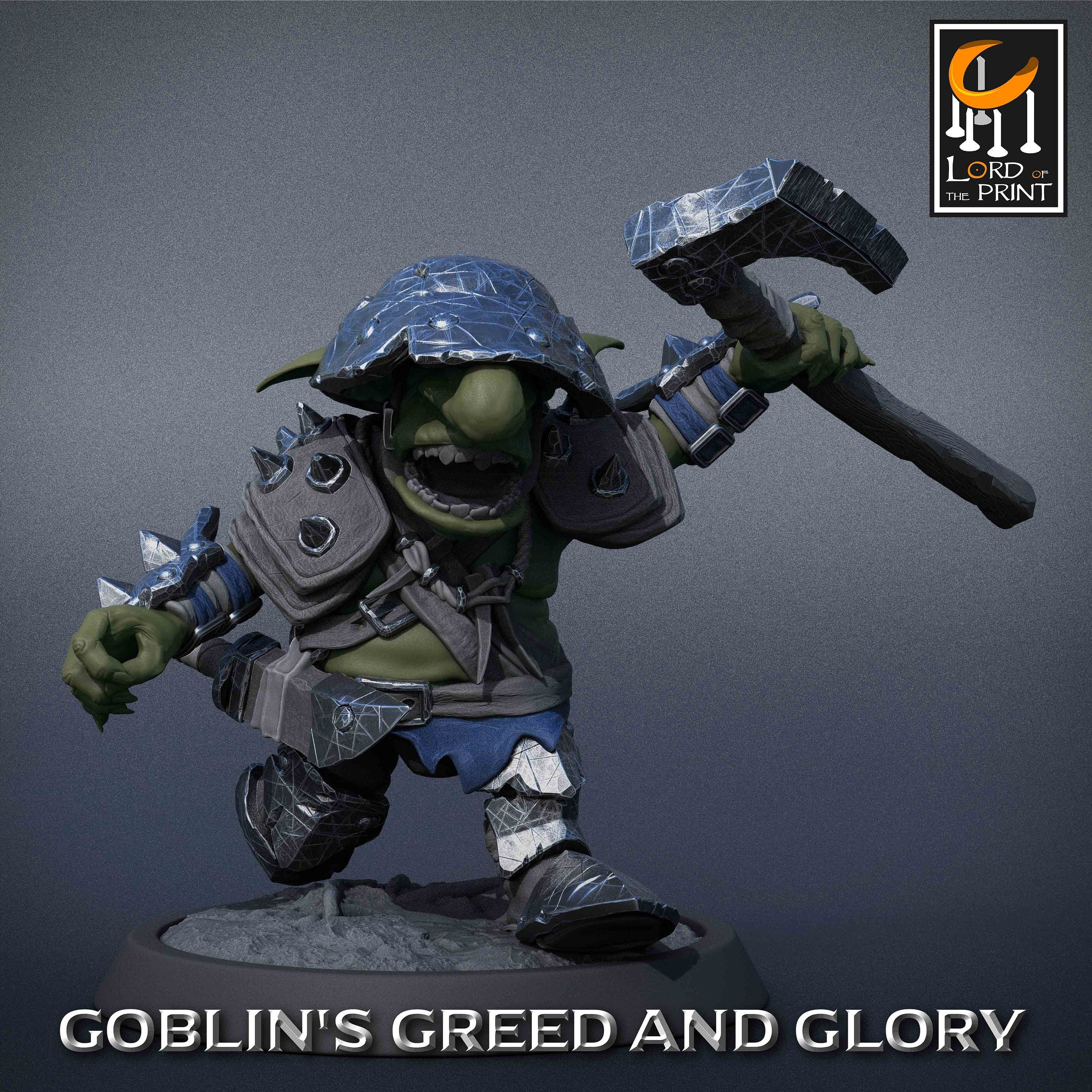 Heavy Axe Goblin Infantry – 32mm Miniatures, Warband for Tabletop RPG ...