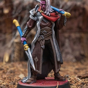 DNDNB -zaknafein Do'urden - Varyth - Male Drow Dark Elf Miniature - Etsy