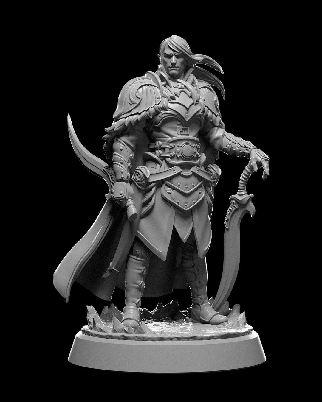 DNDNB - Drizzt Do Urden - Levin - Male Drow Dark Elf Miniature - Etsy