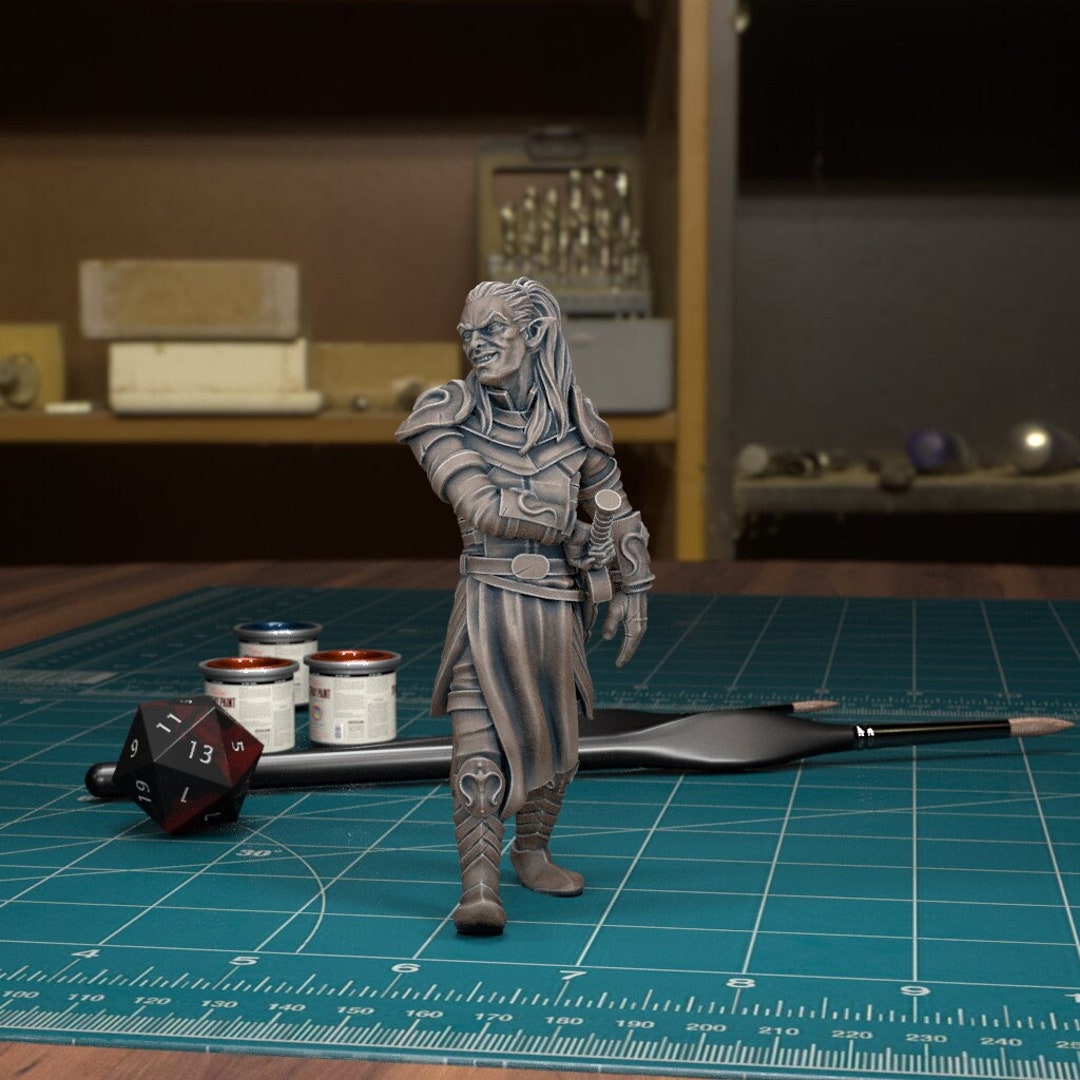 Dndcos - Rahadin Dusk Elf Chamberlain NPC Miniature by Tytantroll for ...