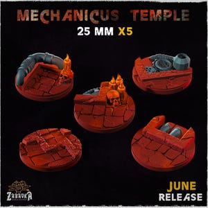 BASES - Mechanicus Temple - Themed Bases for Wargames and Tabletop - Etsy