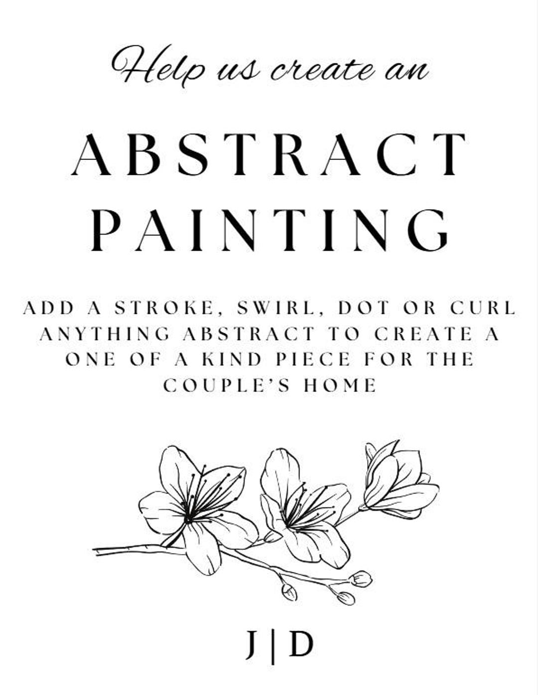 Abstract Painting Signage Template Cocktail Hour Activity Editable ...