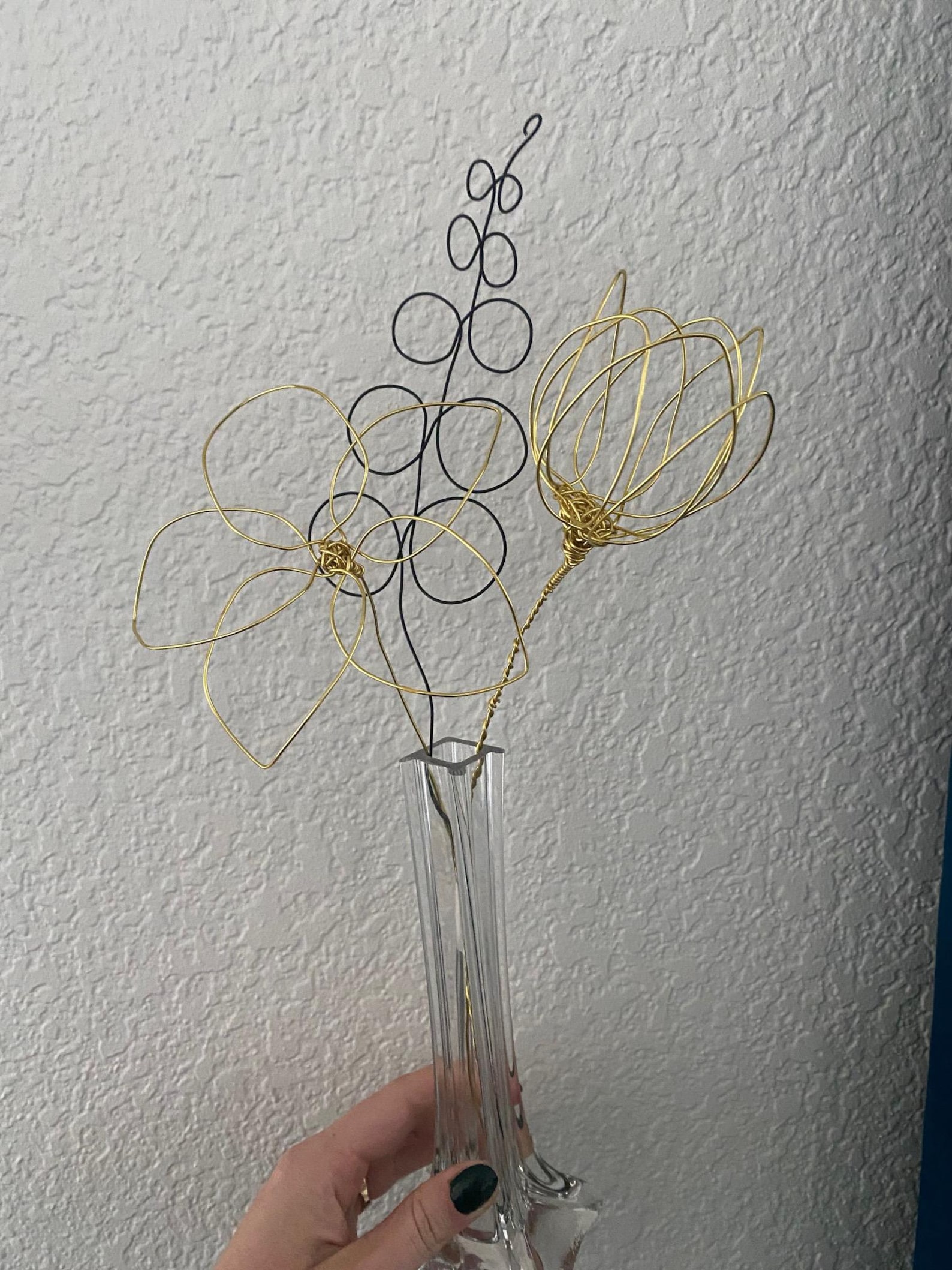 Initial Wire Flower Bouquets for Gifts, Home or Party Decor Large ...