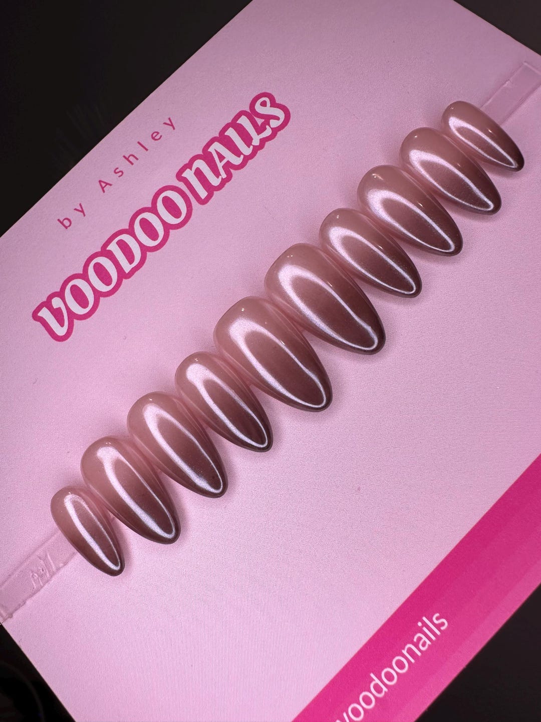 Brown Ombré Press on Nails: Luxury Chrome Chroma Nails - Etsy