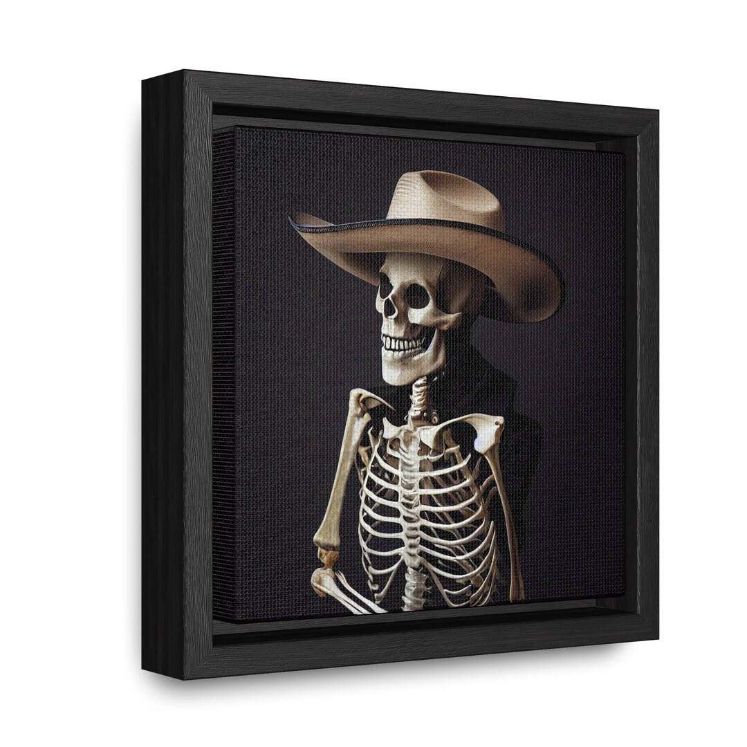 Cowboy Skeleton Family Portrait Dark Academia Decor Witchy Decor Long ...