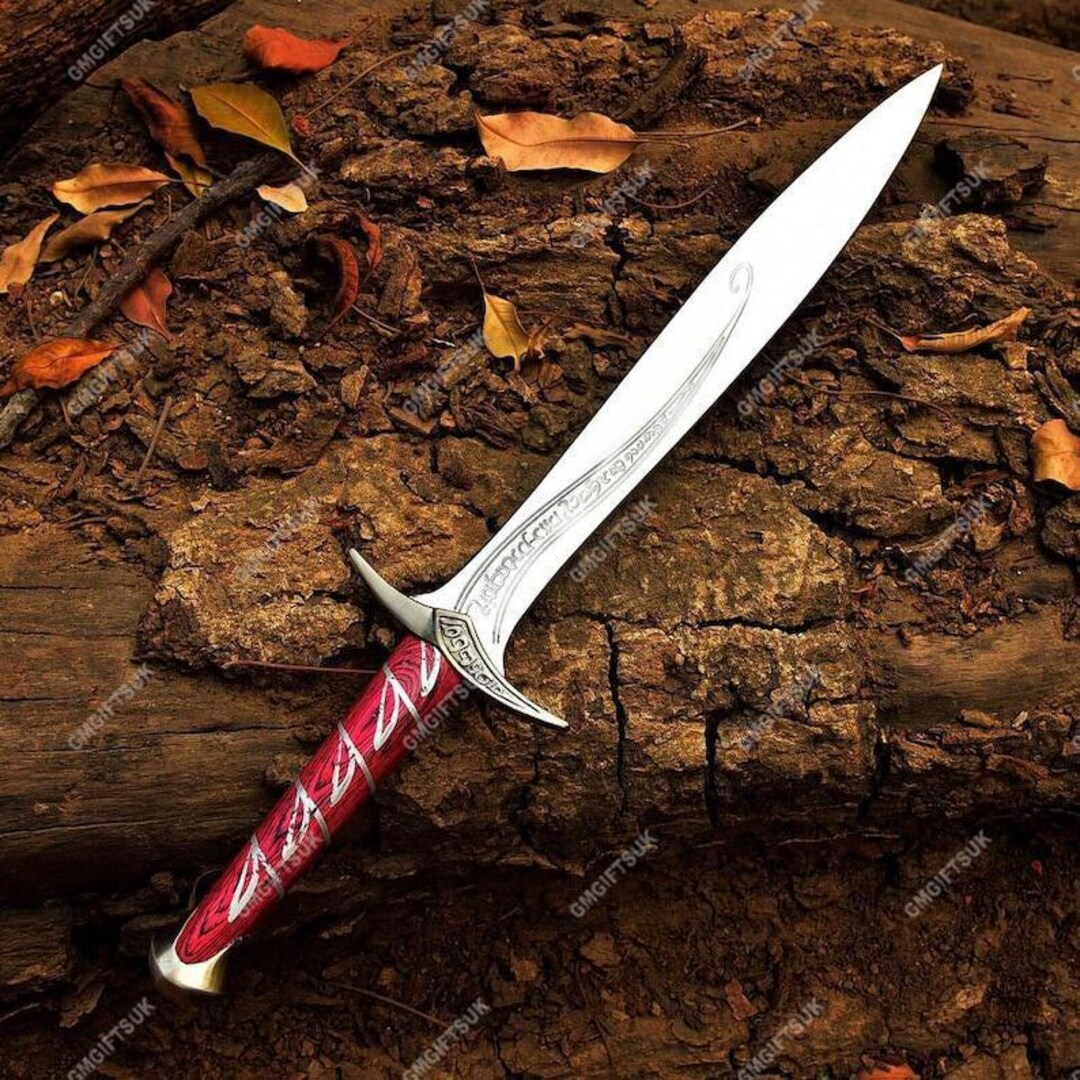 Real Medieval Viking Damascus Steel Handmade Sword With Leather ...