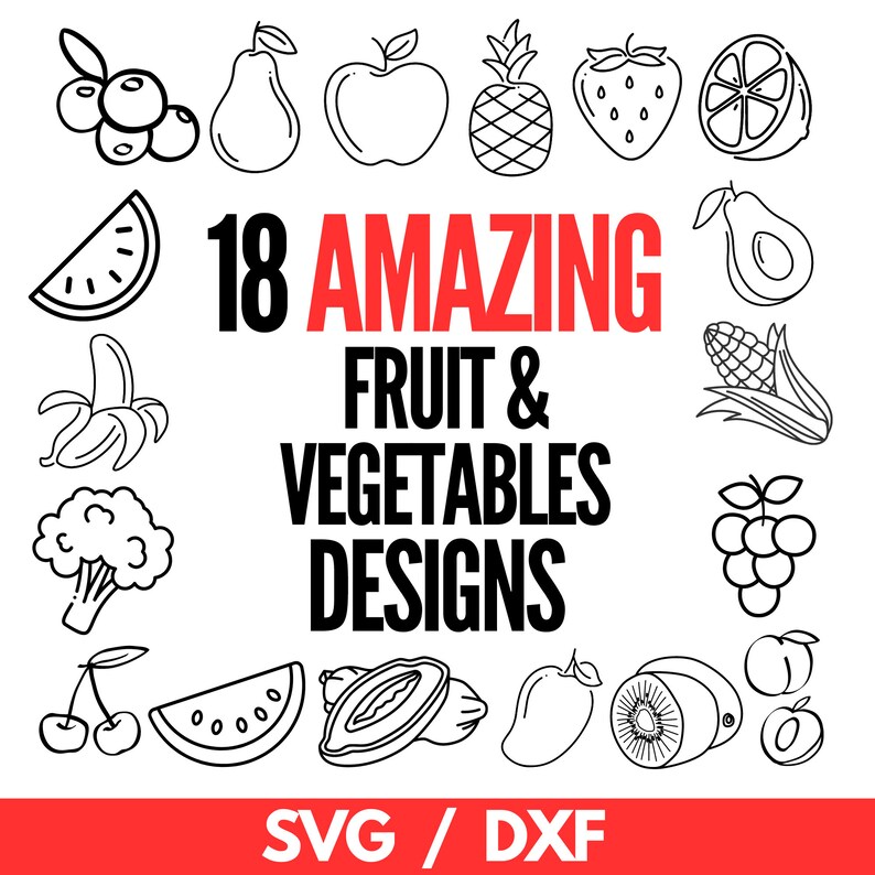 Fruit SVG / Vegetable SVG / Food SVG / Food Design Svg / Fruit Design ...