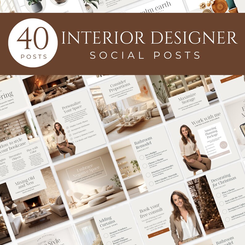 Interior Designer Instagram Templates Interior Designer Social Media ...