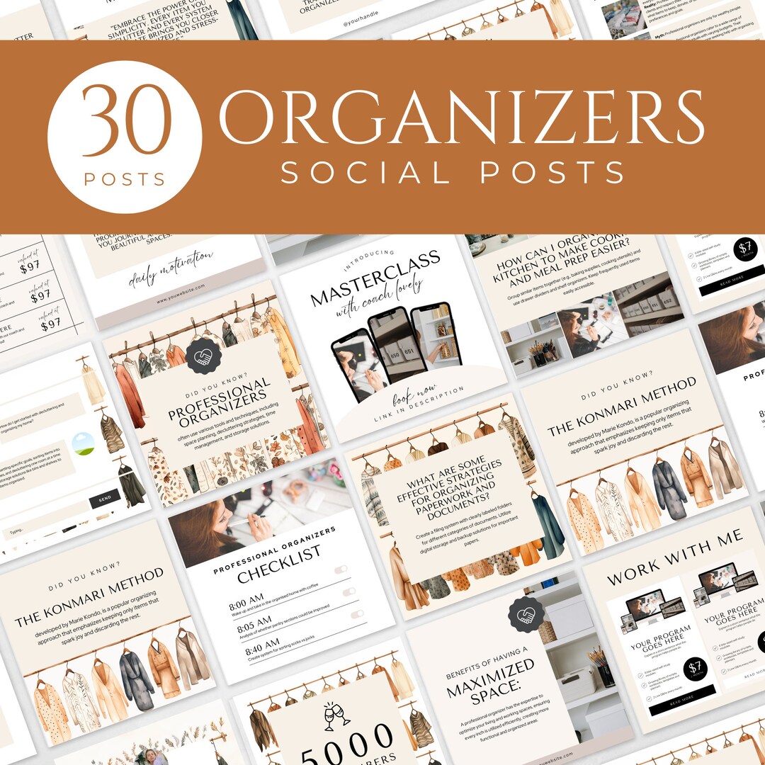 Organizers Instagram Templates Organizers Social Media Template ...