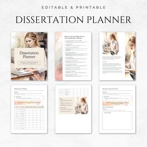 Dissertation Planner Template Printable Academic Planner Phd Planner ...