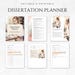 Dissertation Planner Template Printable Academic Planner Phd Planner ...