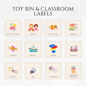 Toy Storage Labels Printable Toy Organization Labels Classroom Labels ...