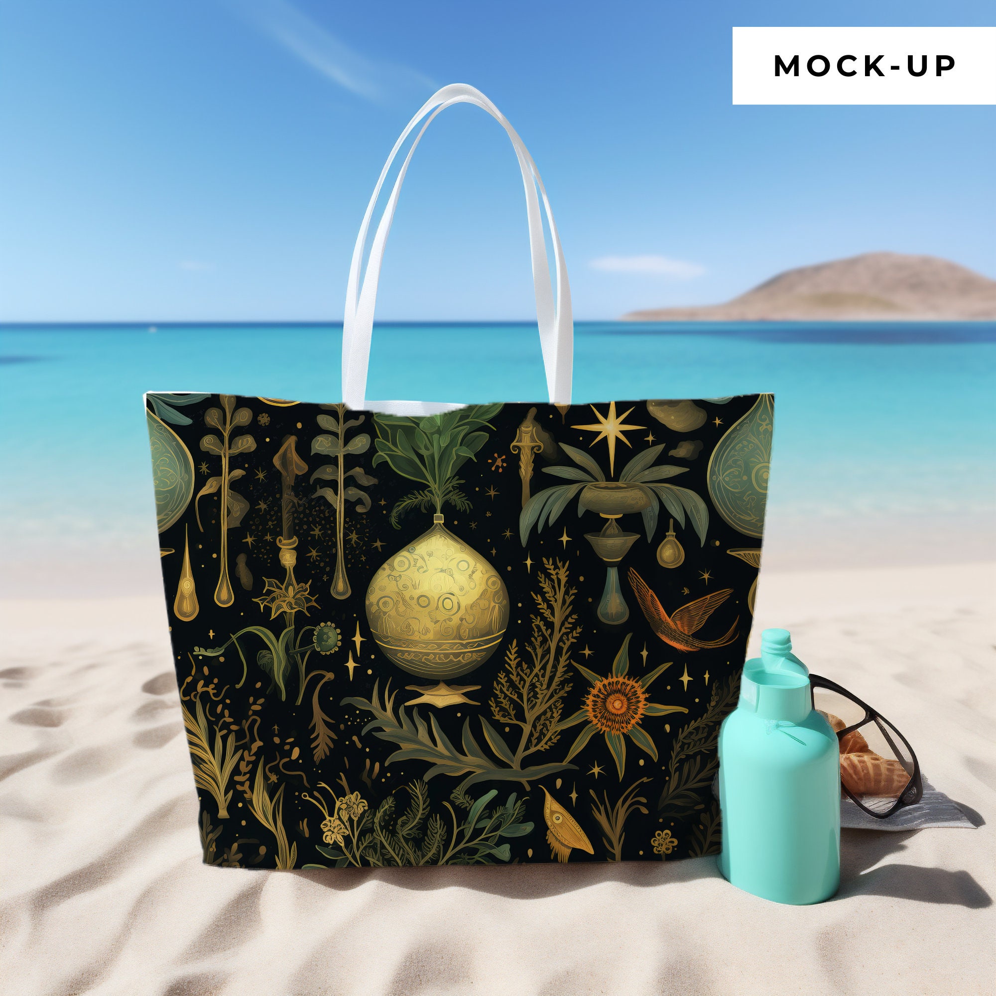 Seamless Alchemy Garden Digital Pattern Mystic Garden Digital Art ...