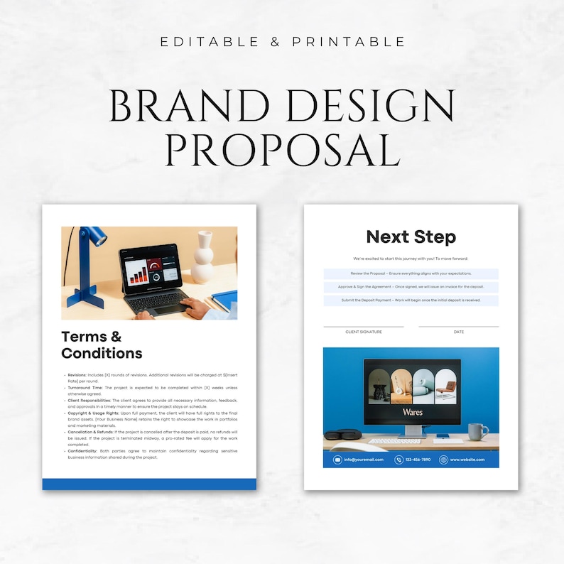 Brand Design Proposal Template Printable Graphic Design Contract Client ...