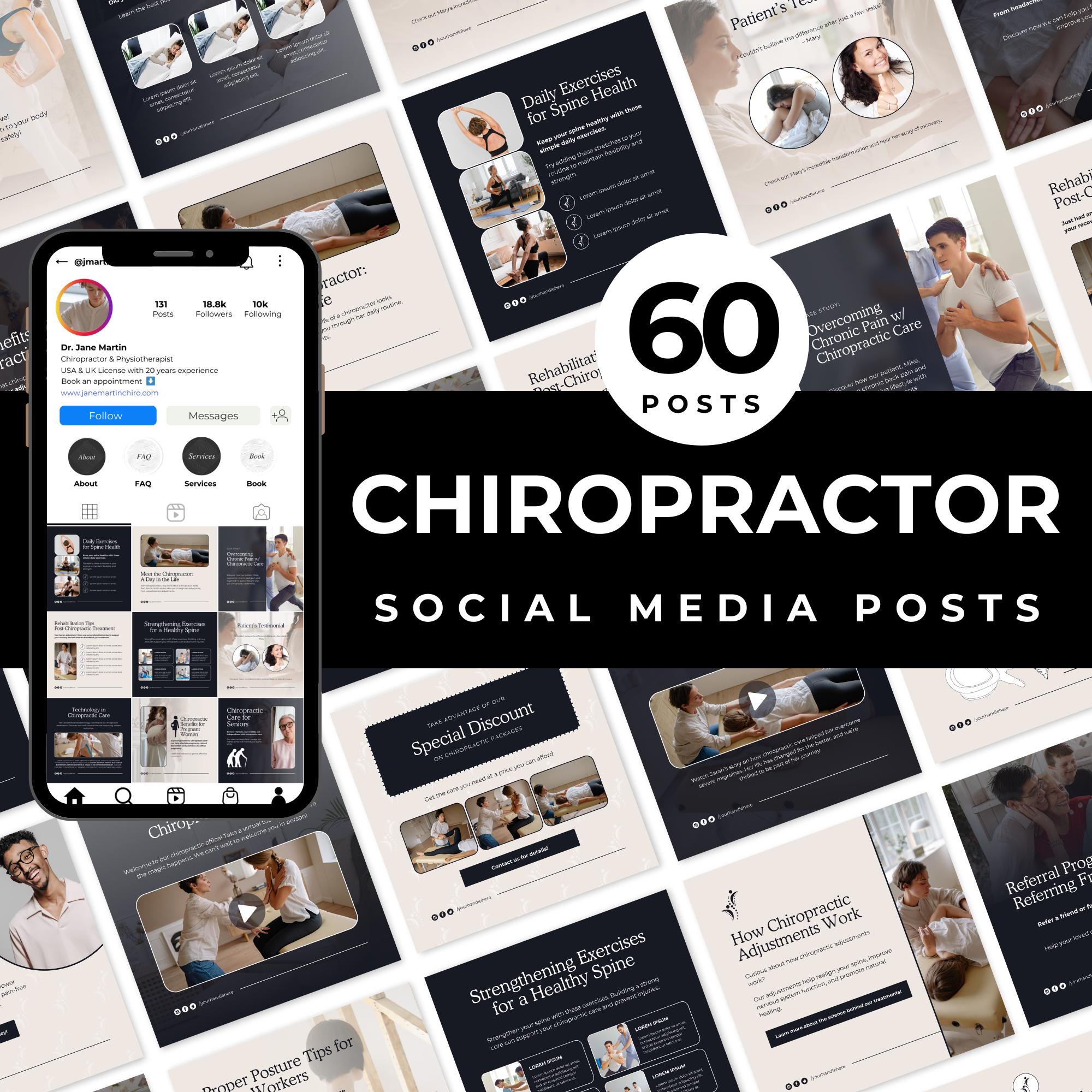 Chiropractor Instagram Templates Chiropractic Clinic Templates ...