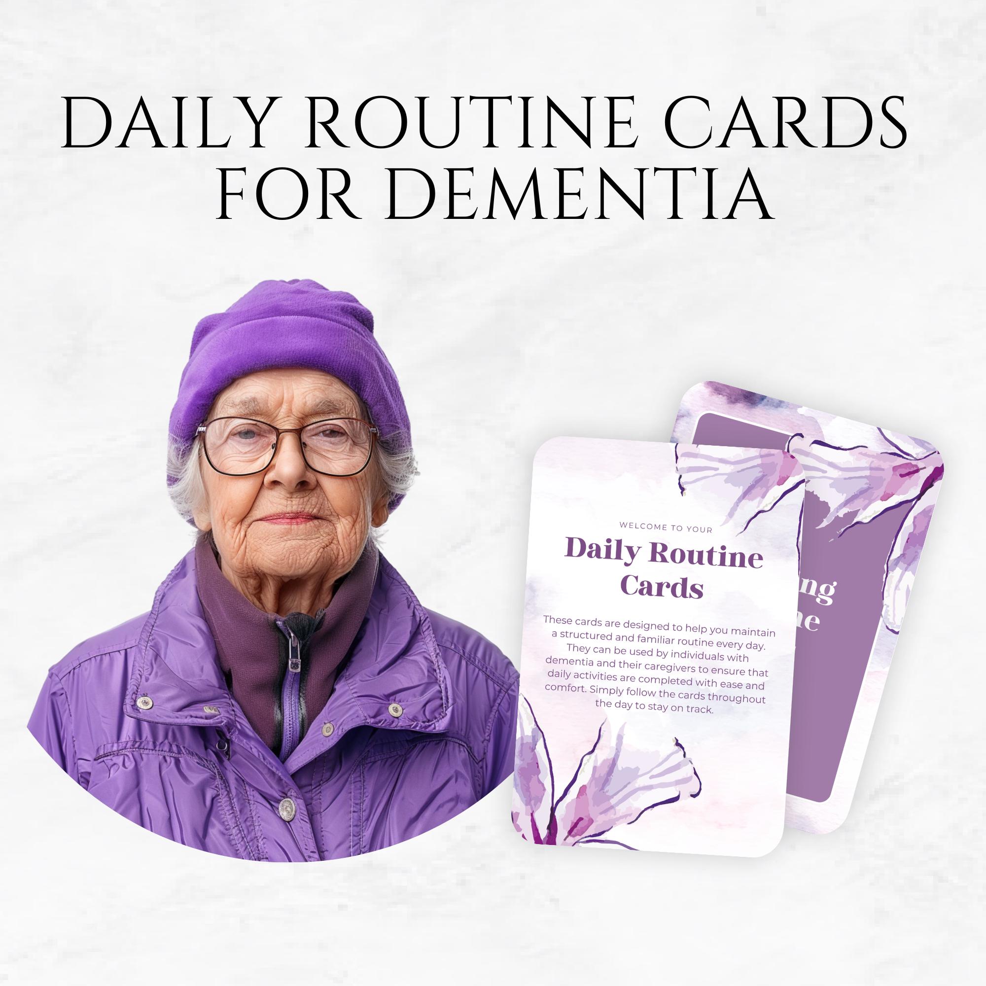 Daily Routine Cards for Dementia Patients Alzheimer's Routine Cards ...