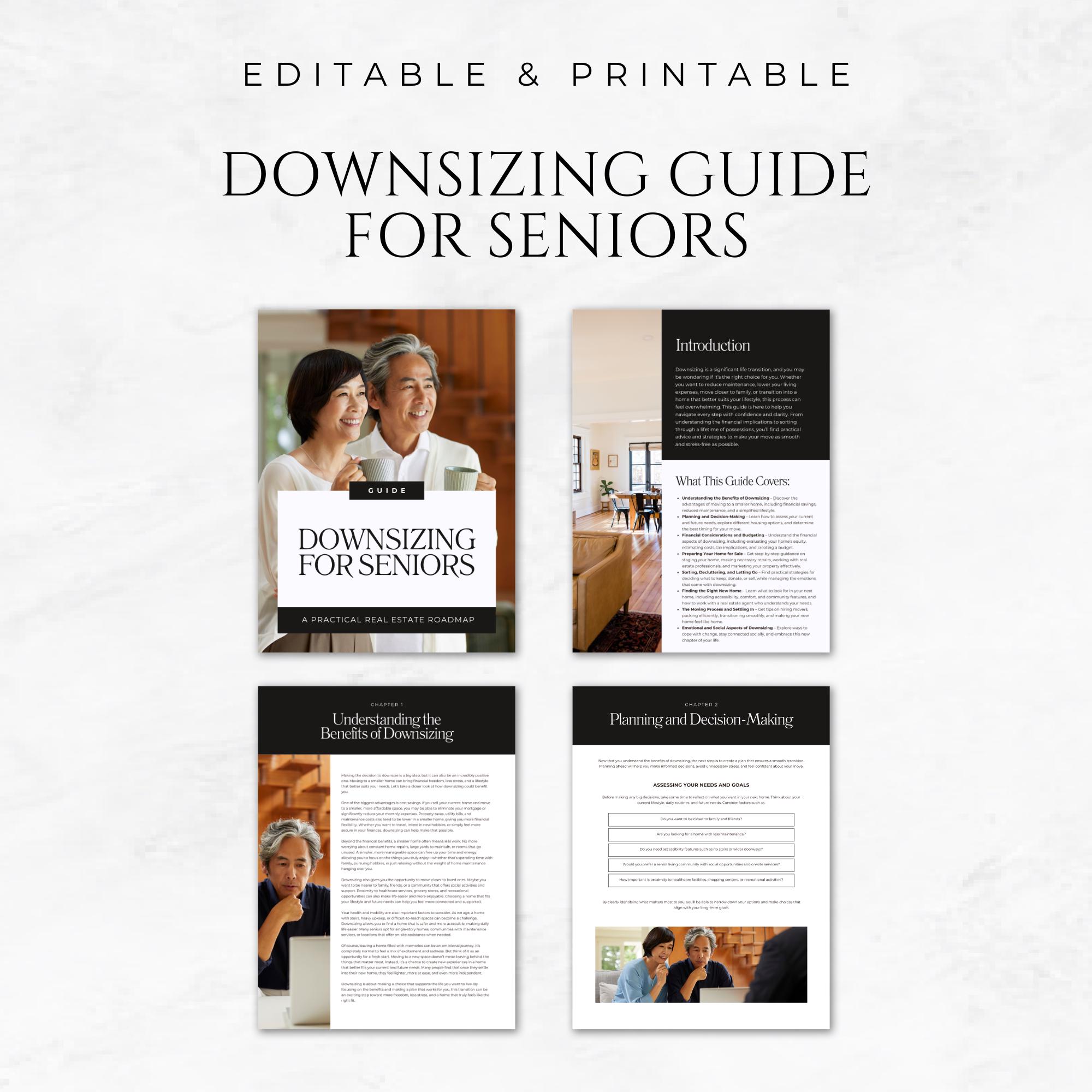 Downsizing Guide for Seniors Template Senior Living Tips Moving ...