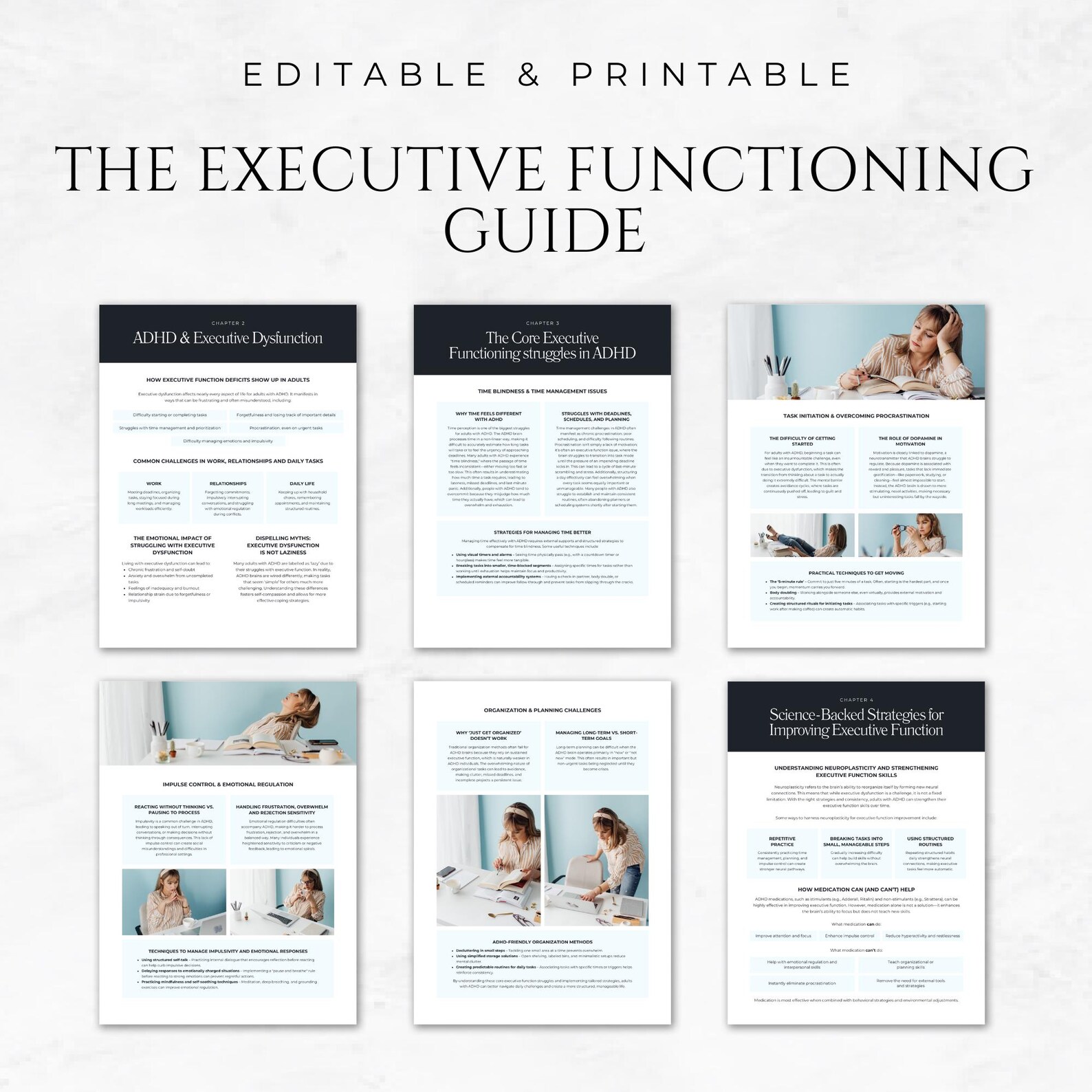 The Executive Functioning Guide Template Productivity Guide ADHD ...