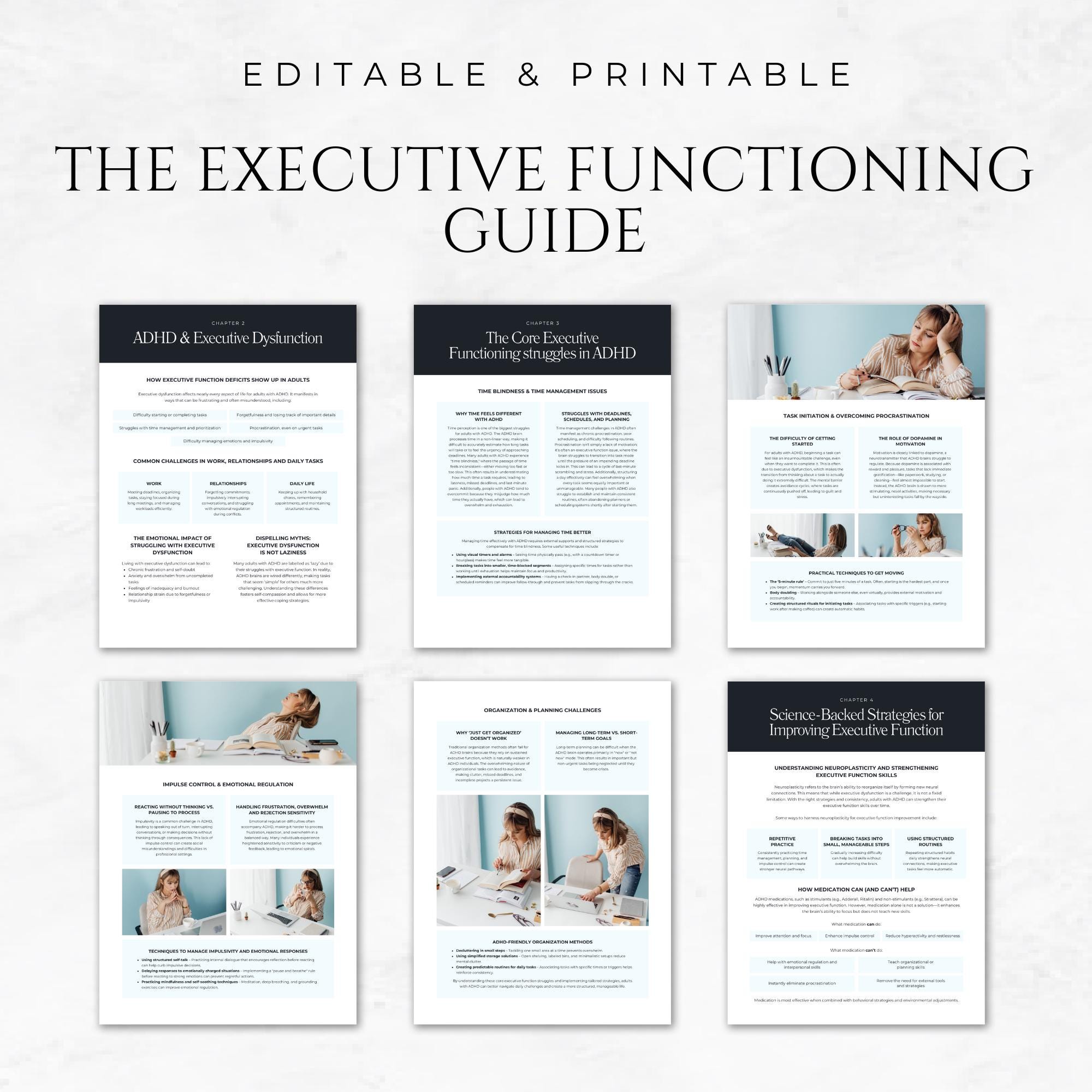 The Executive Functioning Guide Template Productivity Guide ADHD ...