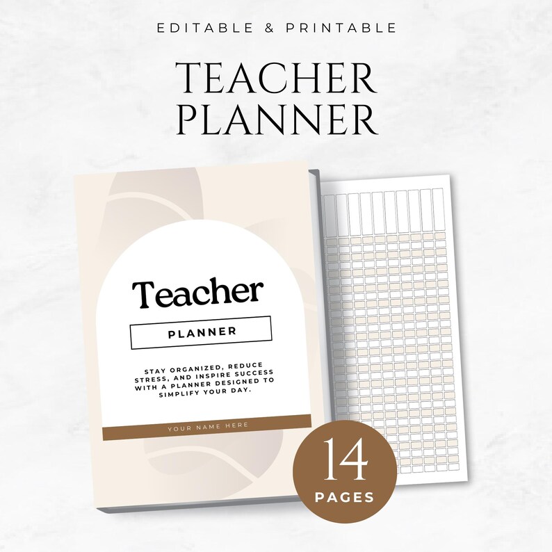 Teacher Planner Template Printable Lesson Plan Template Classroom ...