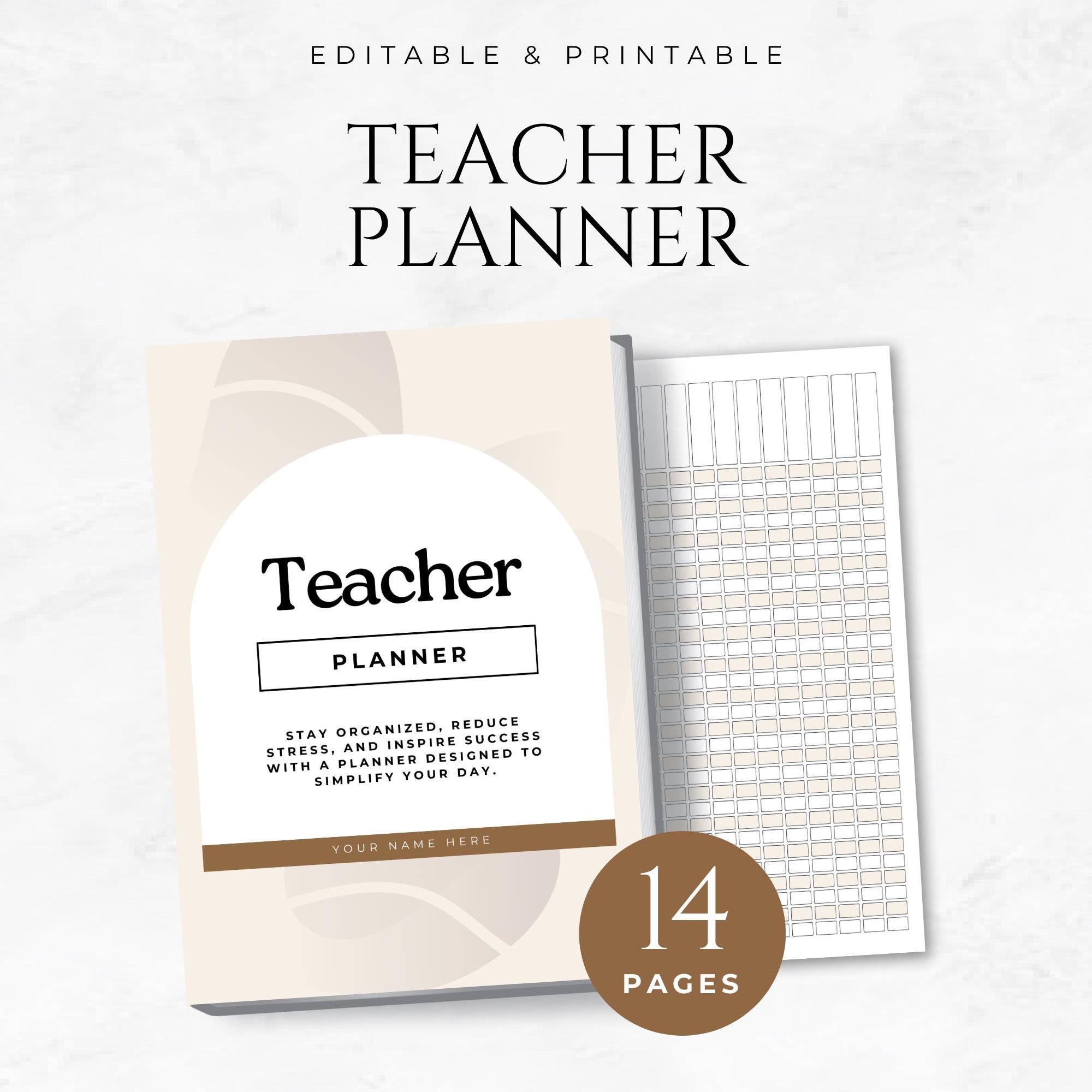 Teacher Planner Template Printable Lesson Plan Template Classroom ...