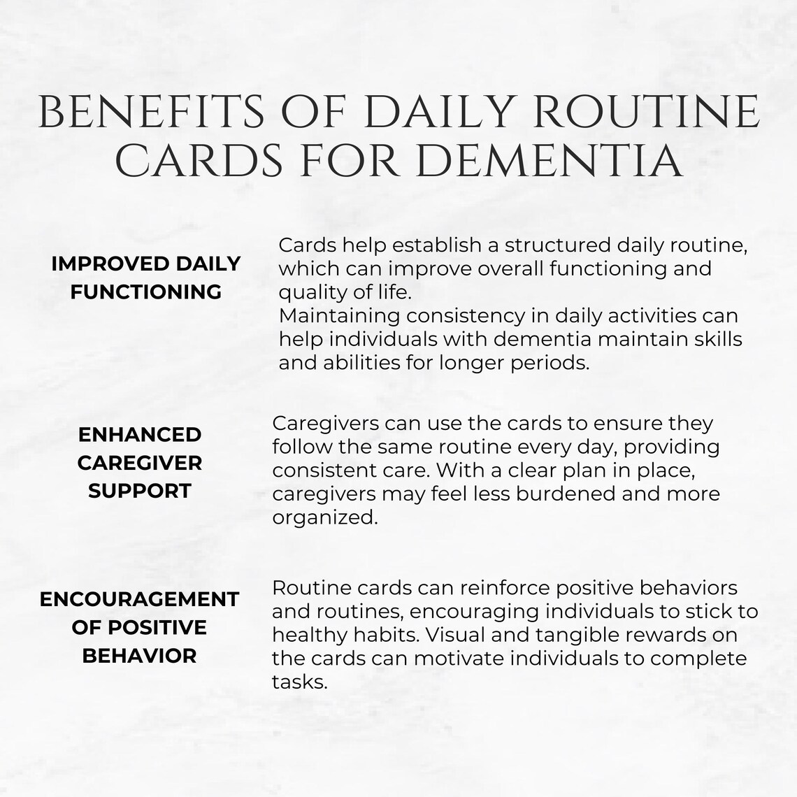 Daily Routine Cards for Dementia Patients Alzheimer's Routine Cards ...