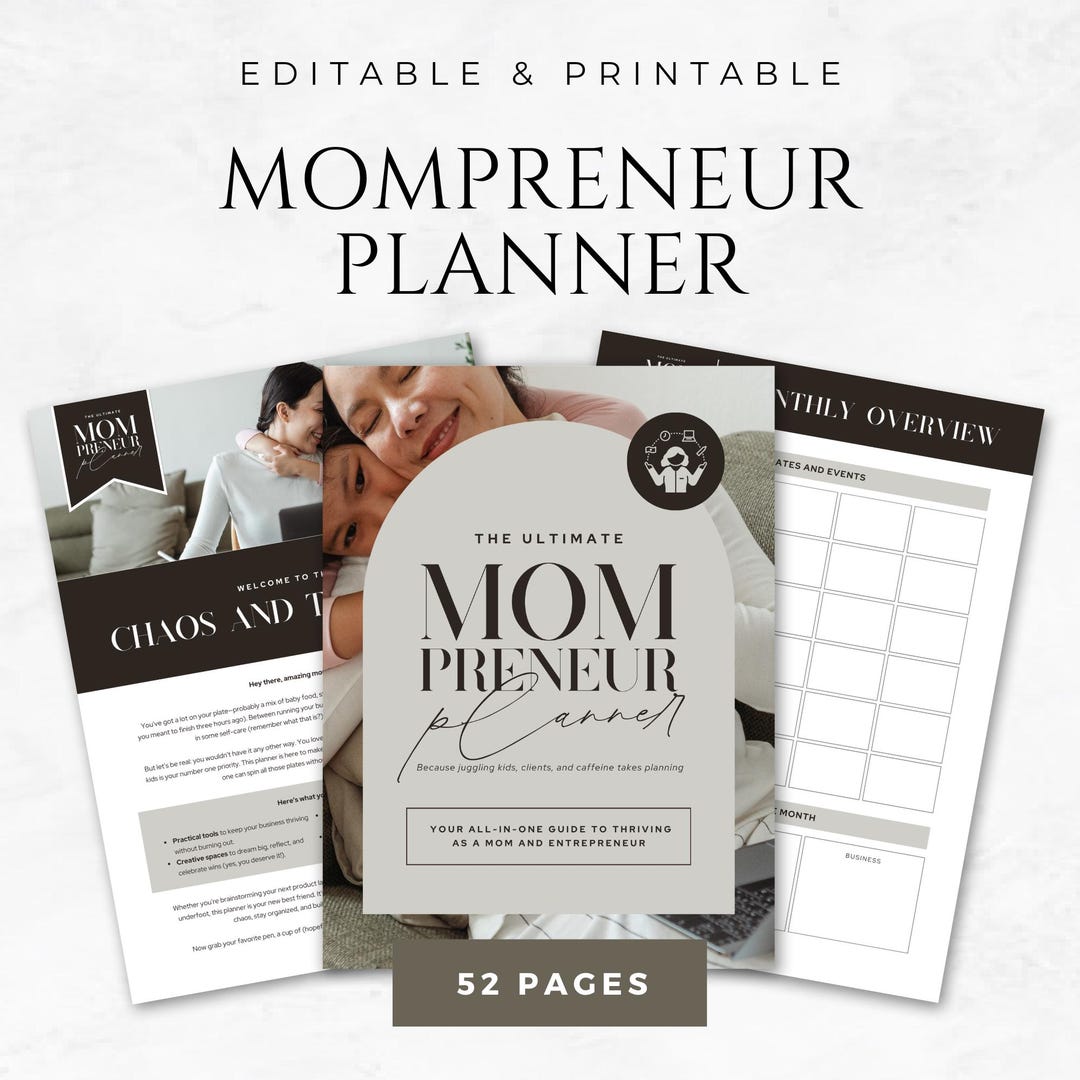 Mompreneur Planner Template Printable Mompreneur Success Planner ...
