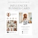 Influencer Business Card With Barcode Editable Influencer Business Card ...