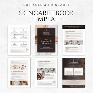 Skincare Ebook Template Printable Beauty Ebook Guide Skincare Routine ...