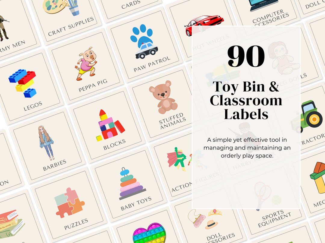 Toy Storage Labels Printable Toy Organization Labels Classroom - Etsy
