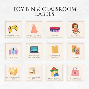 Toy Storage Labels Printable Toy Organization Labels Classroom Labels ...