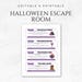 Halloween Escape Room Template Printable DIY Escape Room Game Halloween ...