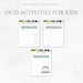 OCD Activities for Kids Template Printable Child Anxiety Management OCD ...