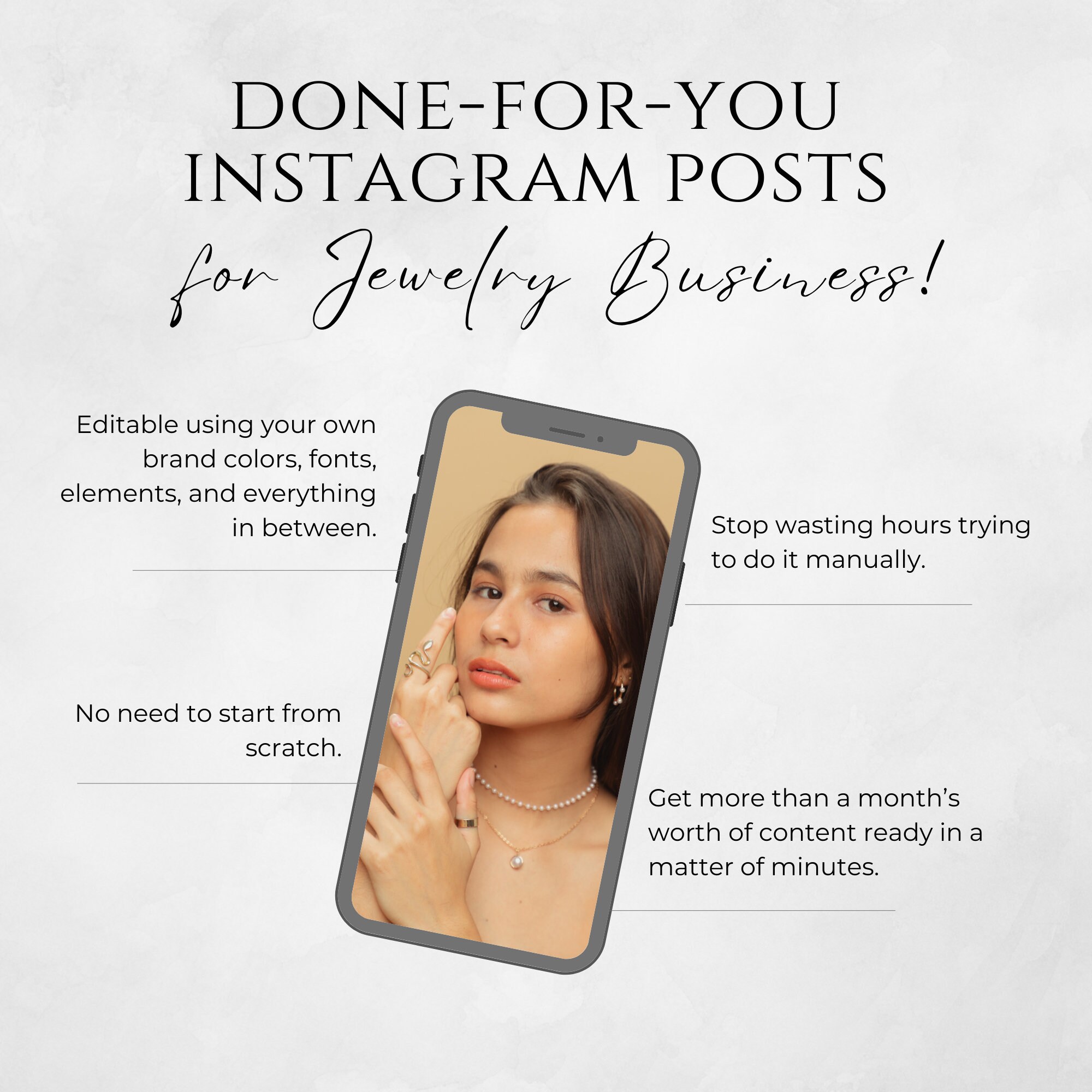Jewelry Instagram Posts Templates Jewelry Social Media Templates ...