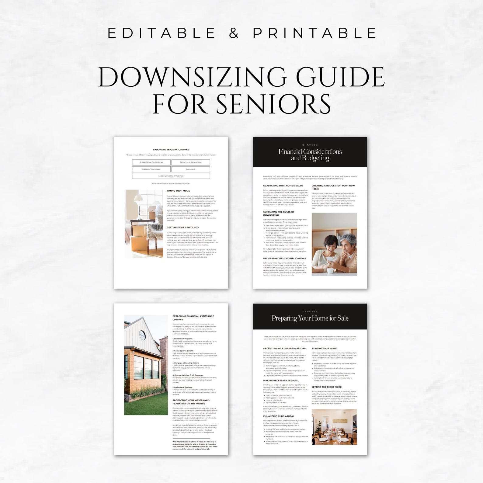 Downsizing Guide for Seniors Template Senior Living Tips Moving ...