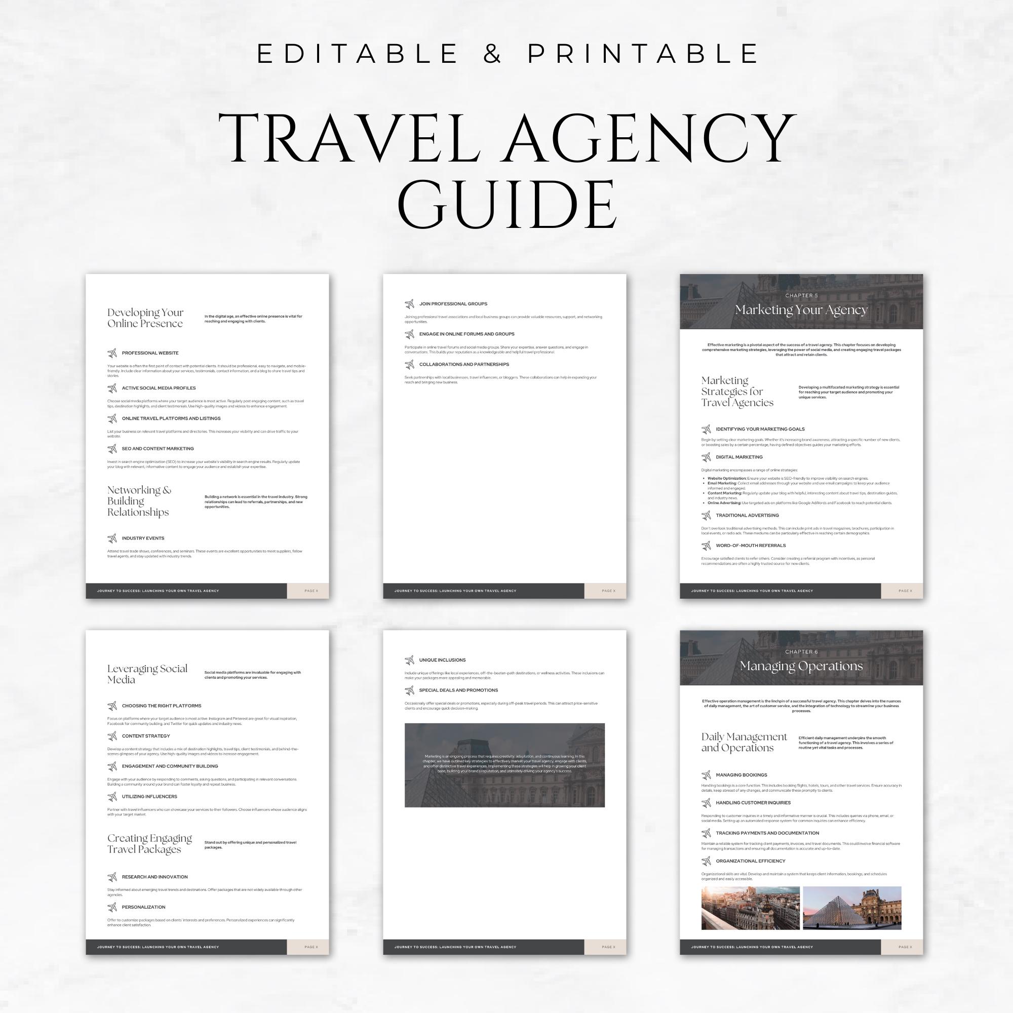 Travel Agency Guide Template Printable How to Start a Travel Business ...