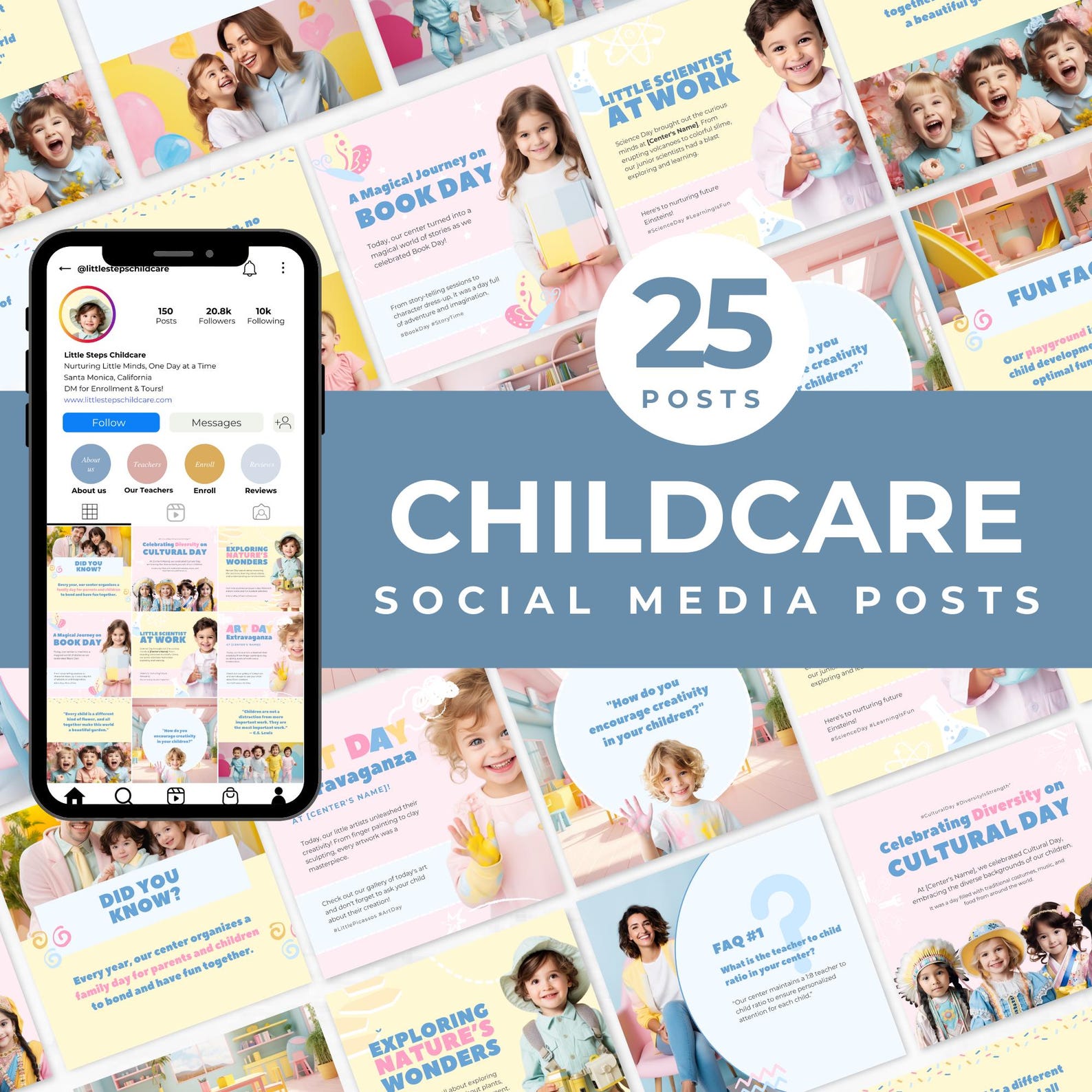 Childcare Instagram Post Templates Childcare Social Media Posts ...